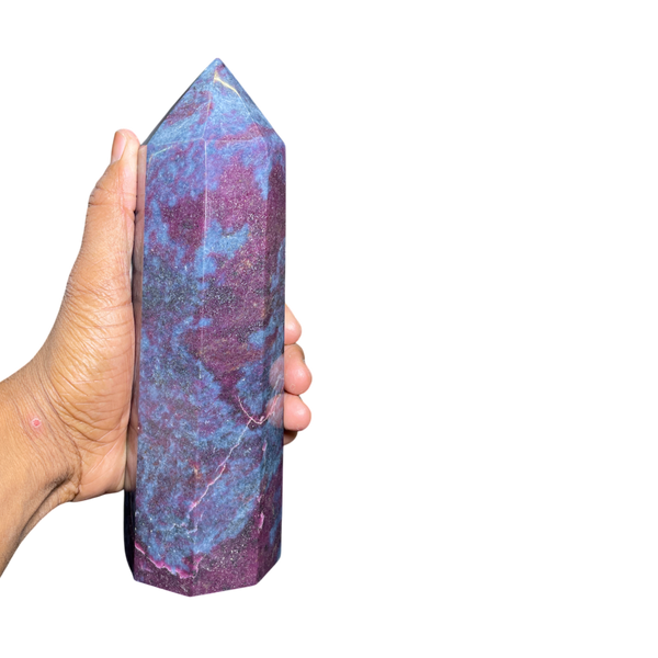 Ruby Corundum Tower – CrystalCaveIndia