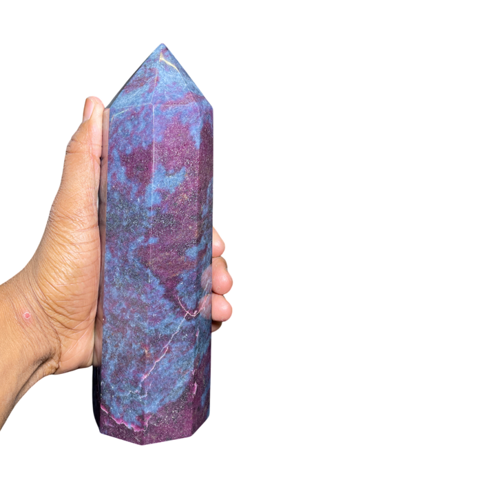 Ruby Corundum Tower – CrystalCaveIndia